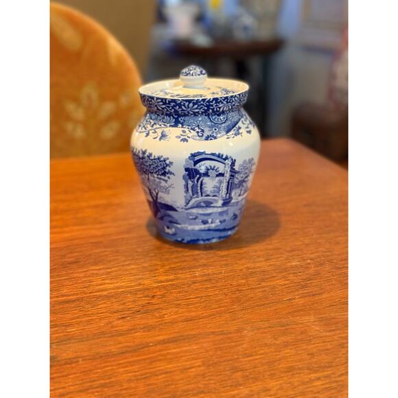 Spode | Accents | Vintage Spode Blue Italian Storage Jar H8cm England ...